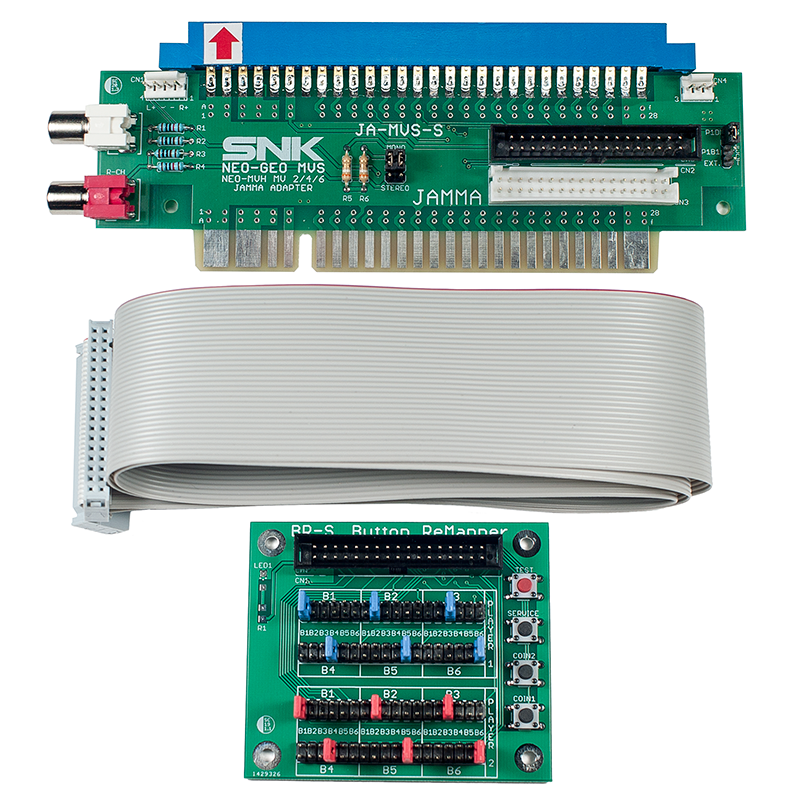 SNK NEO GEO MVS to JAMMA Adapter with button remapper and RCA Sound ⋮ ...